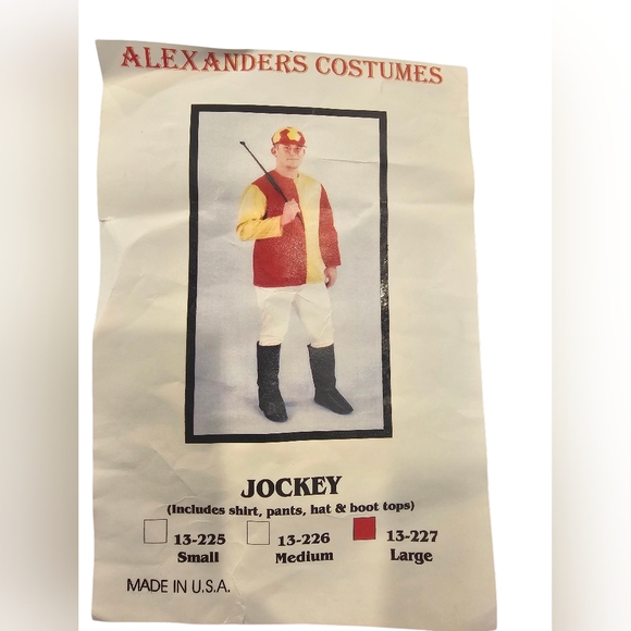 Other | Alexanders Costumes Jockey Outfit Adult Large Complete Set ...